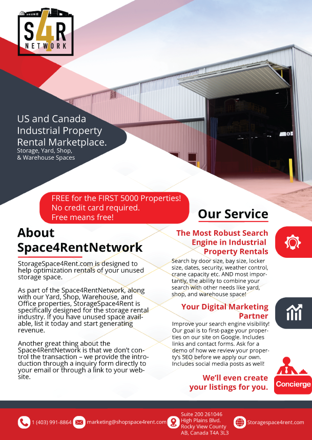 Storage Company Listing Database Free