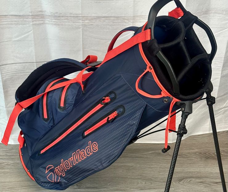 TaylorMade FlexTech Waterproof Stand Bag - Navy/Orange - 4-Way Divider ...